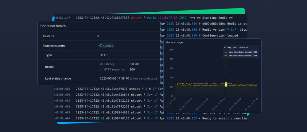 Enhanced Container Observability: Metrics, Logs, and Health-Checks — Changelog — Northflank
